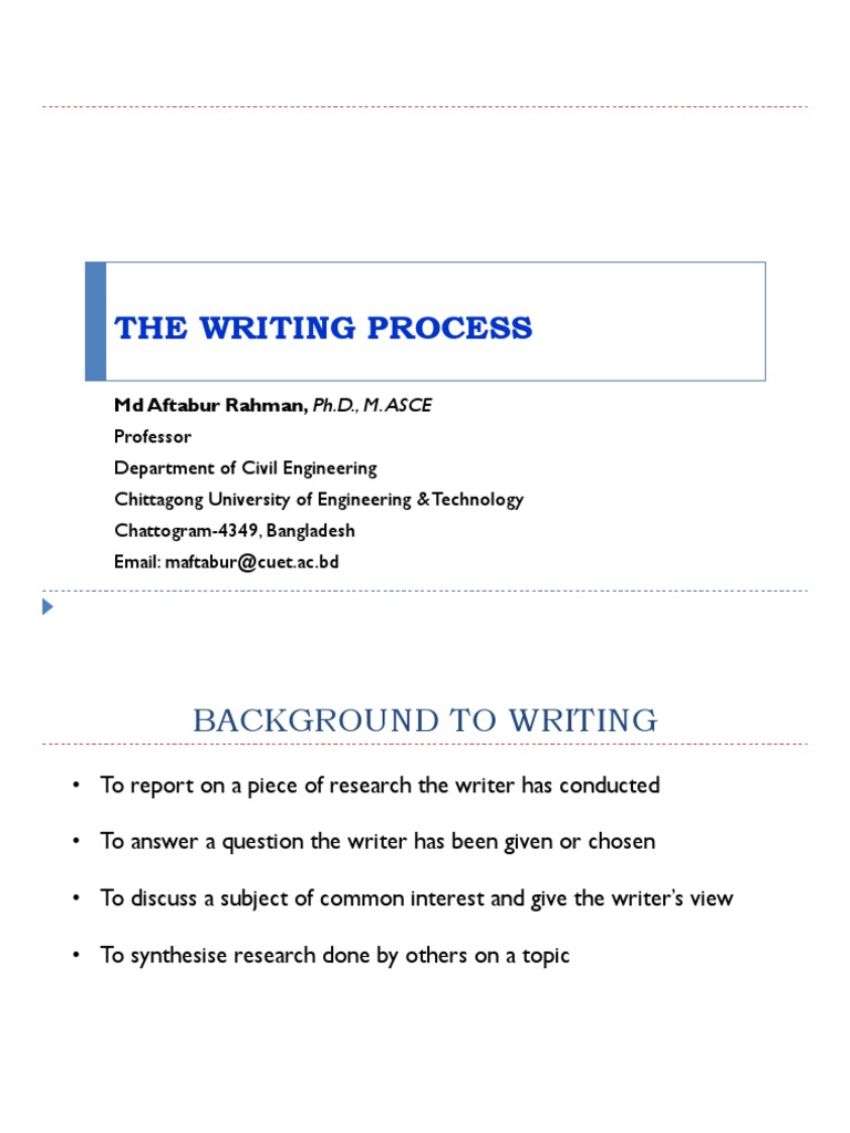Writing Process | PDF | Speed Reading | Methodology