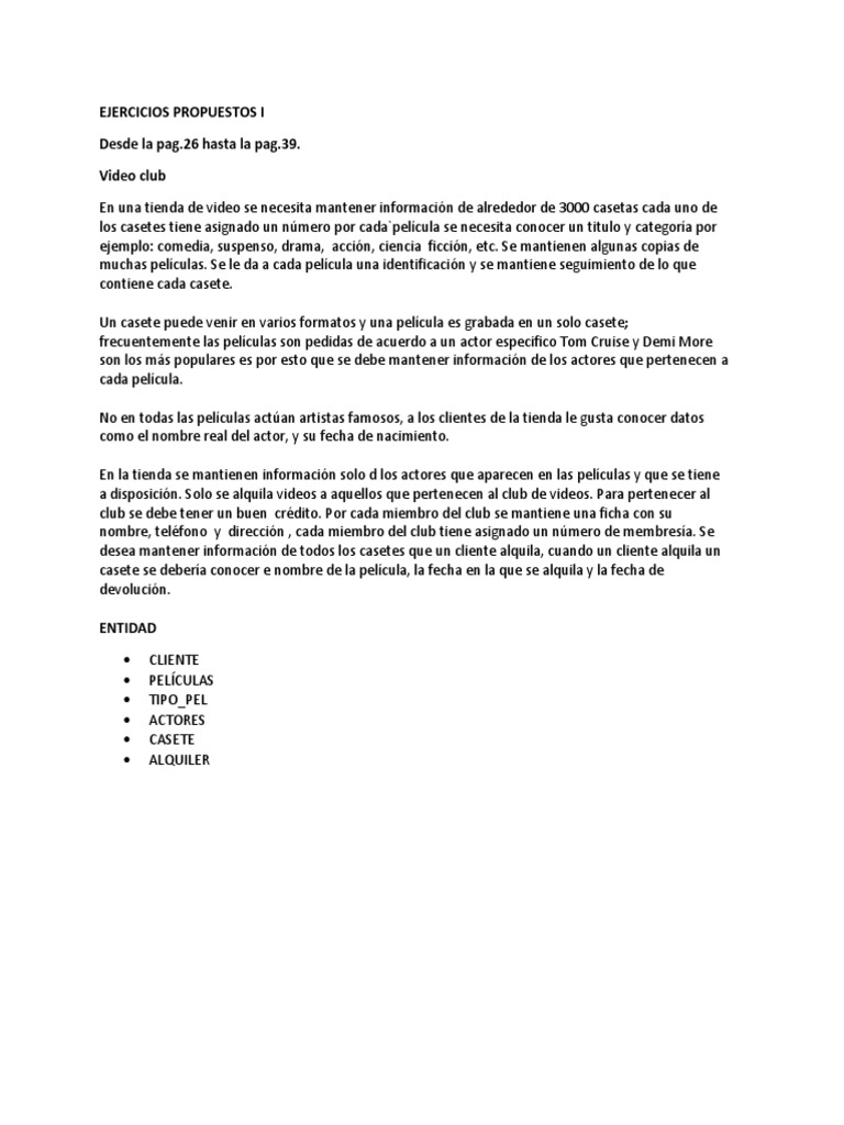 EJERCICIOS BDD | PDF