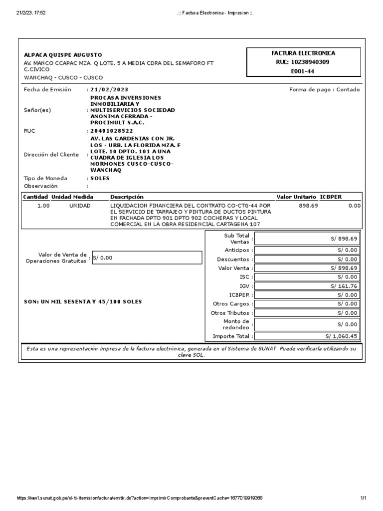 Factura Electronica ALPACA | PDF | Tecnología bancaria | Pagos