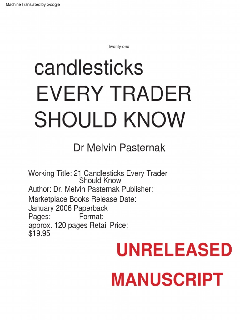 21 Candlesticks Every Trader Should Know (Melvin Pasternak) (Z-Library) | PDF | Market Trend ...