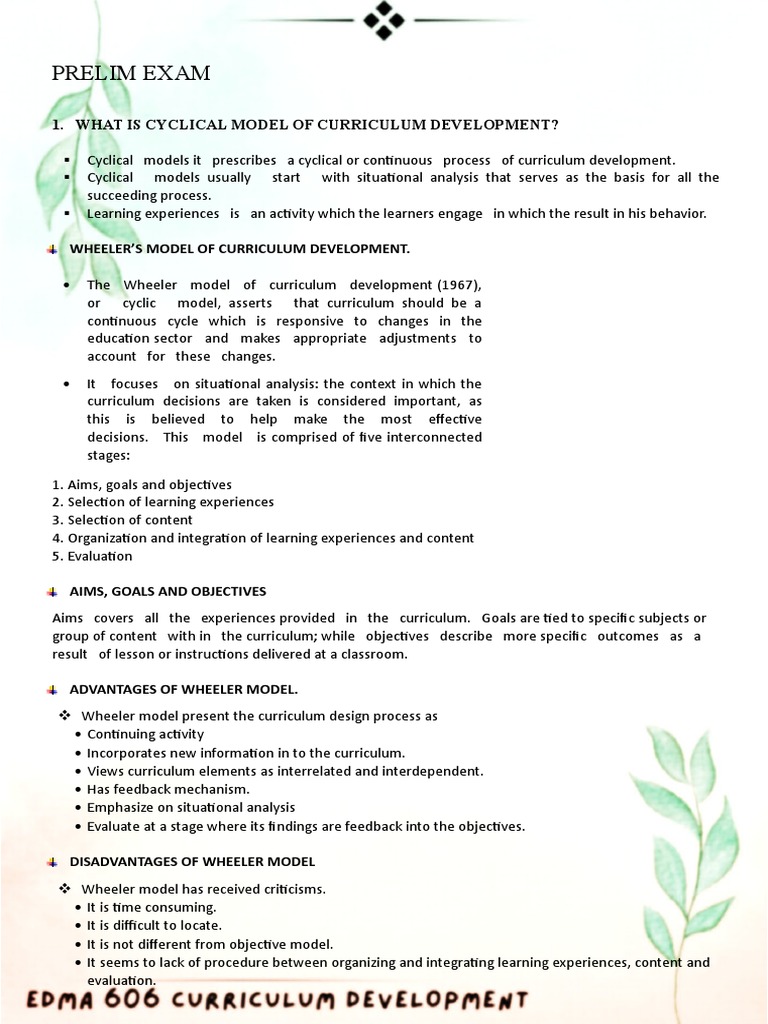 Curriculum Development | PDF | Curriculum | Middle Schools