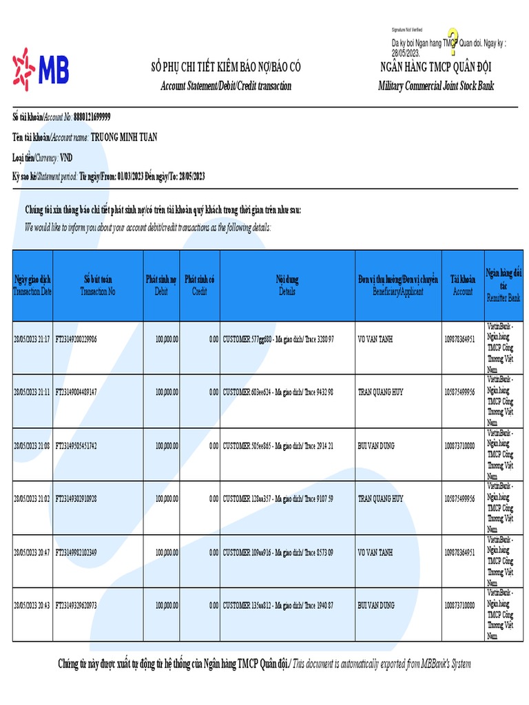 Transaction History | PDF