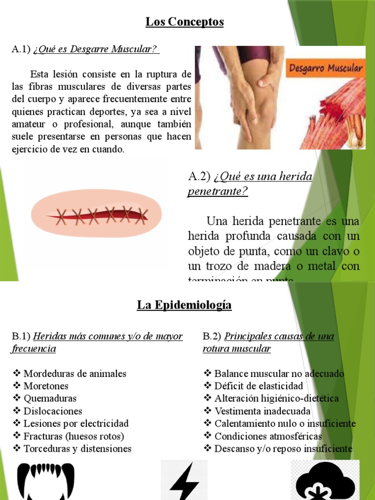 Cómo tratar desgarres musculares | PDF | Herida | Especialidades Medicas