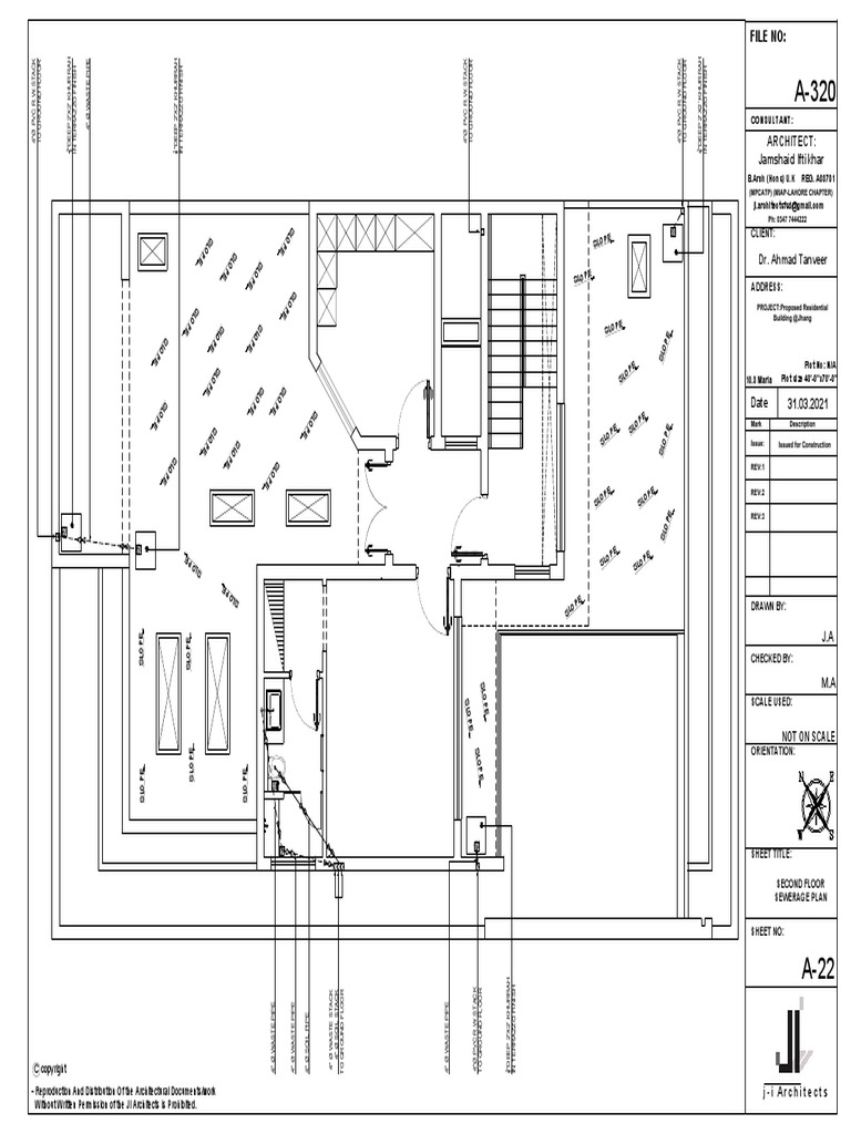 A-22 Second Floor Sewerage Plan | PDF