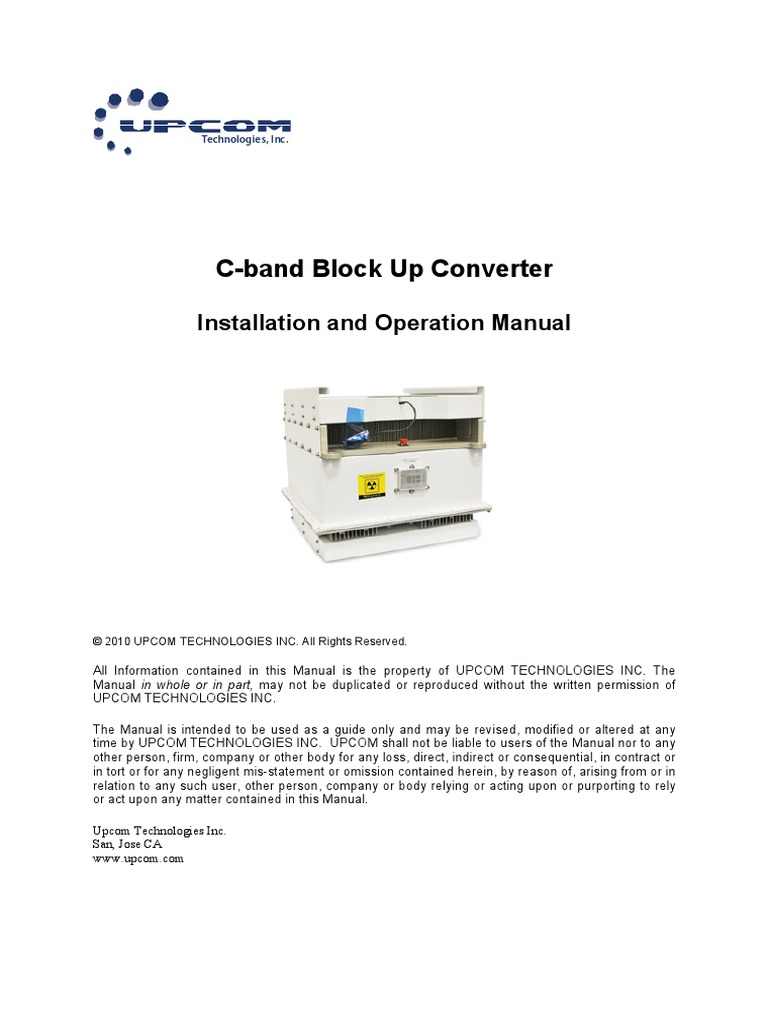Insat C-Band Power Amplifier Manual | PDF | Amplifier | Power Supply