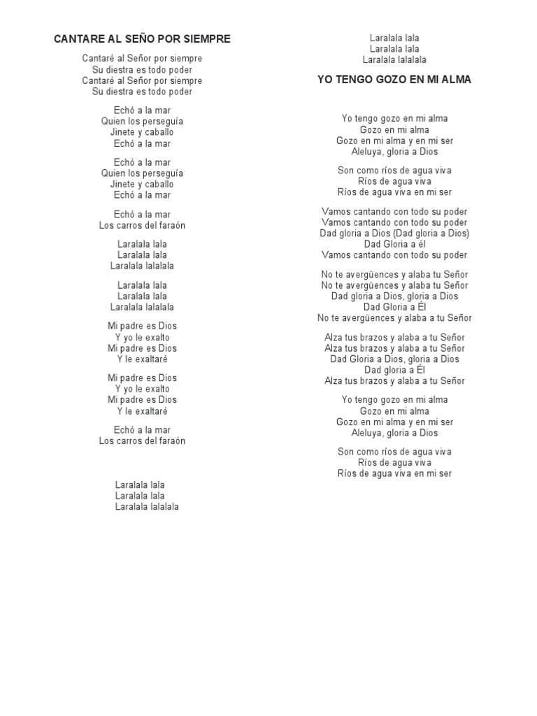 Letras de Coros 2 | PDF | Salvación | Jesús