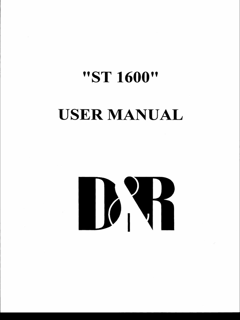 ST 1600 | Download Free PDF | Power Supply | Decibel