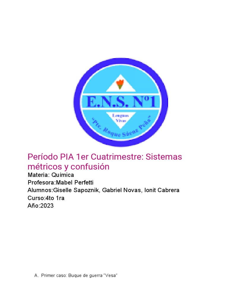PIA 1er Cuatrimestre_ Sistemas métricos y confusión-Sapoznik, Cabrera ...