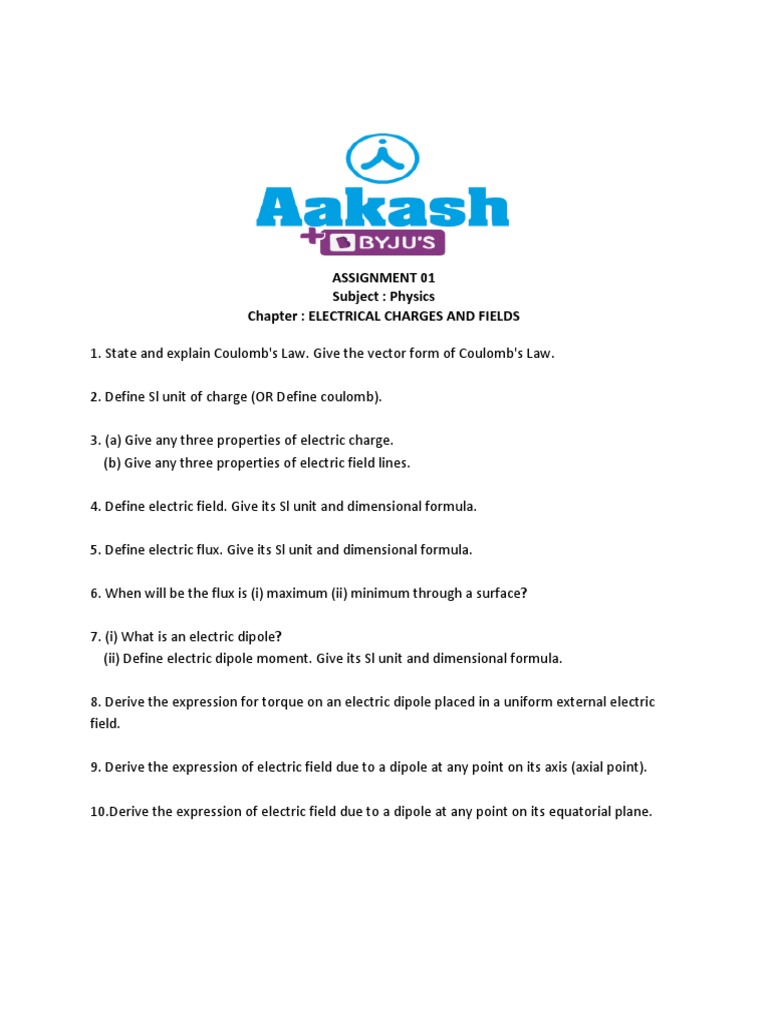 XII Physics Assignment | PDF XII Physics Assignment | PDF