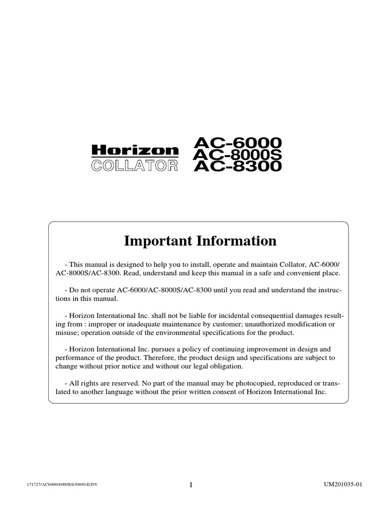 AC6000 8000S 8300 UsersManual E | PDF | Sensor | Safety