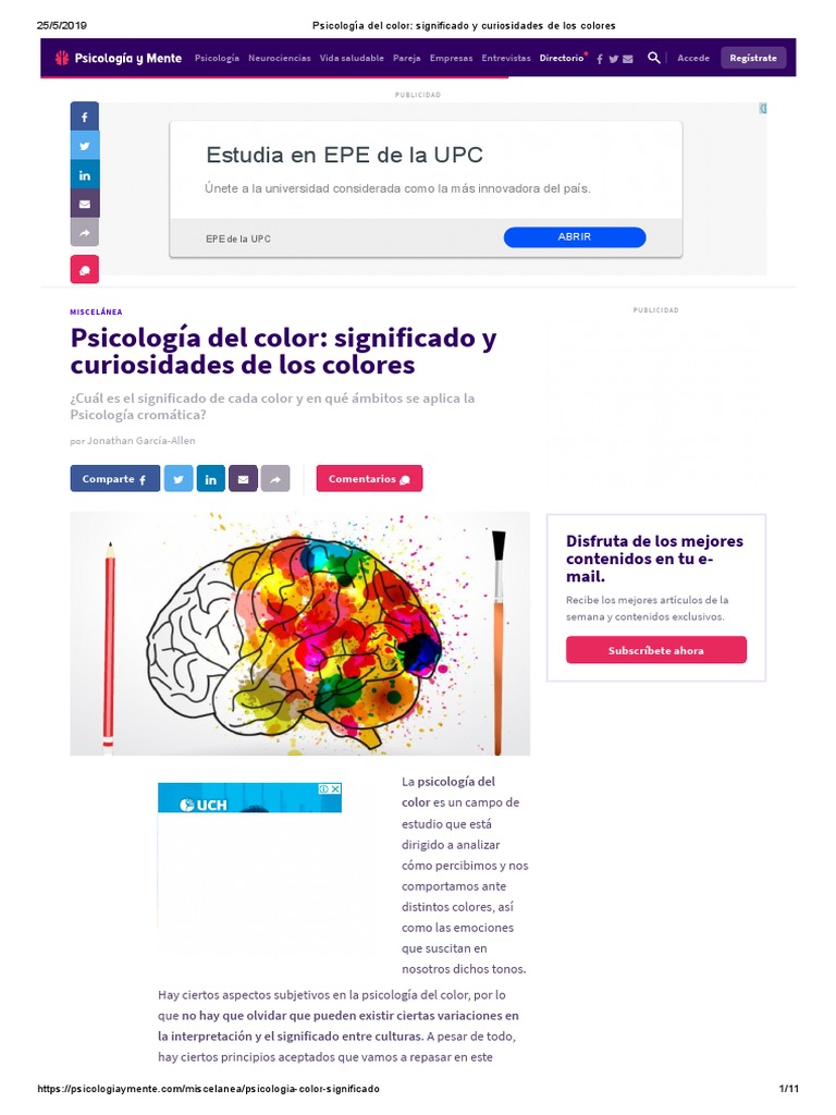 Psicología del Color: Significado y Curiosidades | PDF | Color | Sicología
