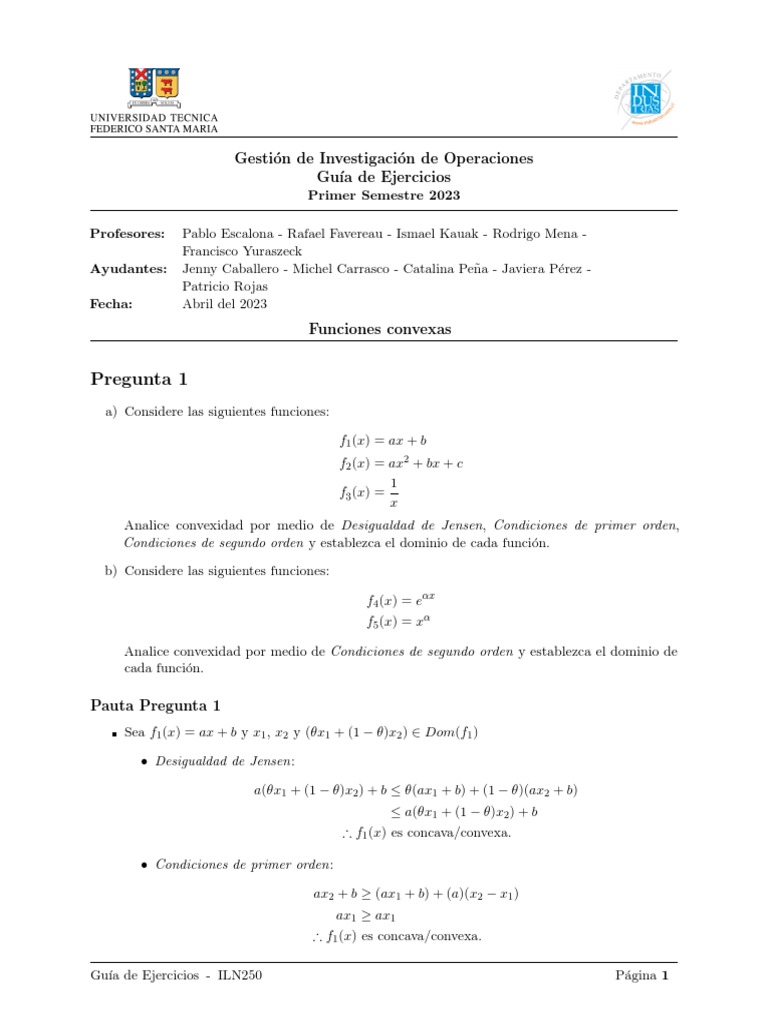 Convexidad en Funciones Matemáticas | PDF | Logaritmo | Desigualdad (Matemáticas)