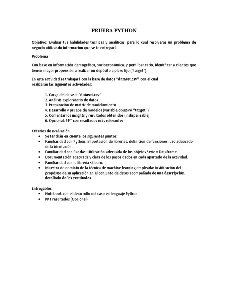 Caso de Uso Python | PDF