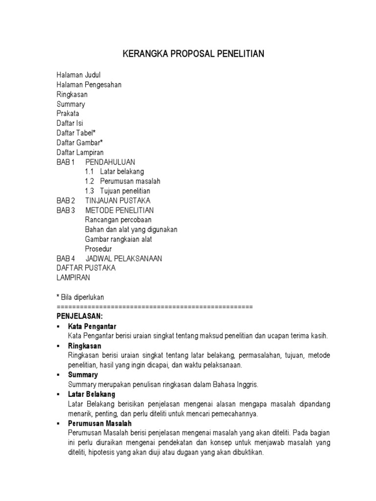 Kerangka Proposal Penelitian Jadi | PDF