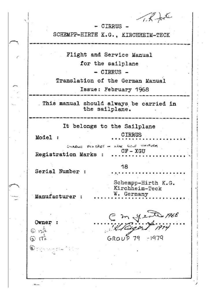 Cirrus Flight Manual | PDF