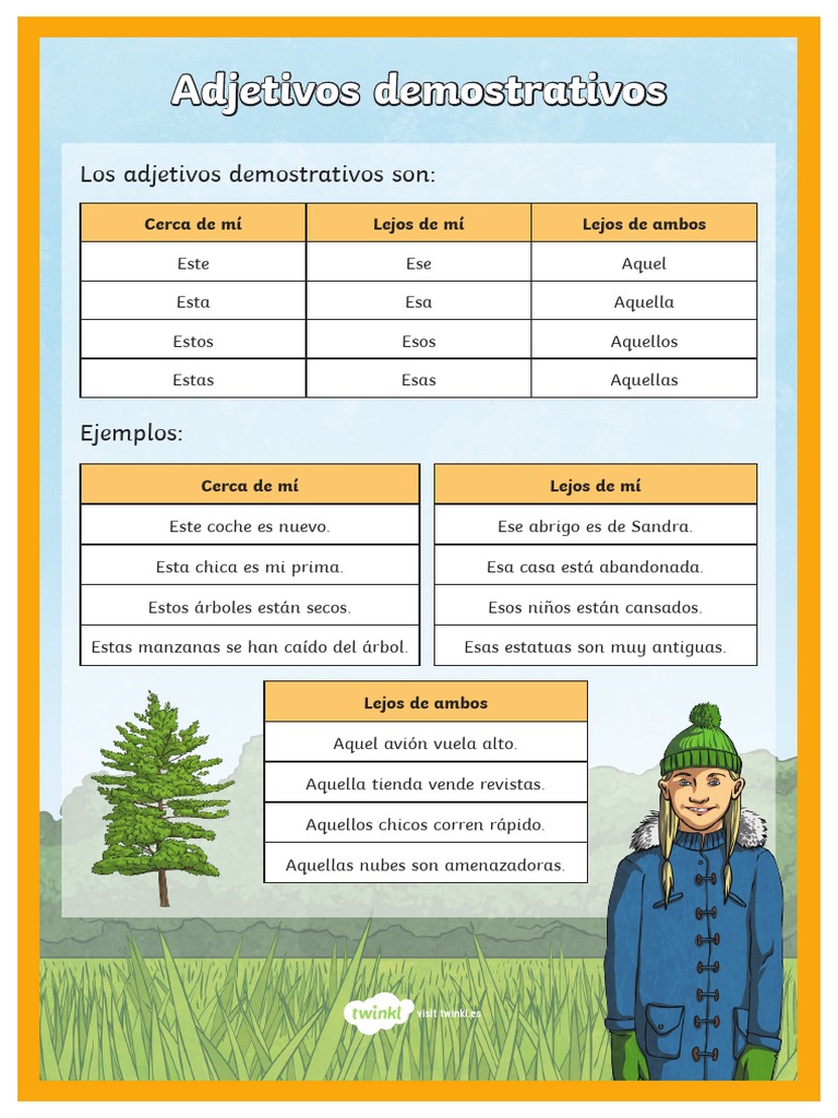 Adjetivos Demostrativos Pdf