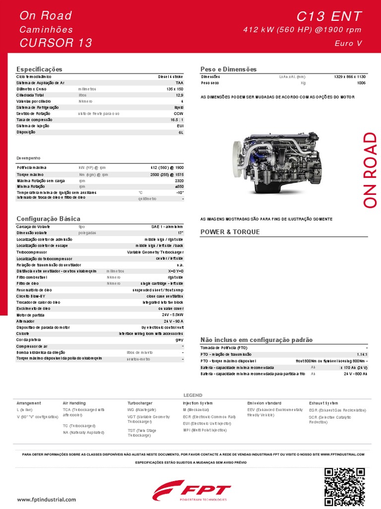 Trucks C13 ENT 412 KW (560 HP) at 1900 Rpm-Min | PDF | Motores | Peças ...