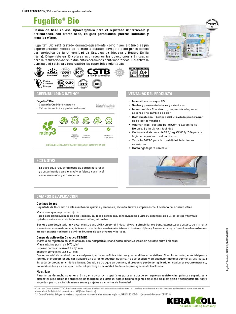 Fugalite Bio 2019 Es-Export Es II 426 1 | PDF | Loseta | Agua