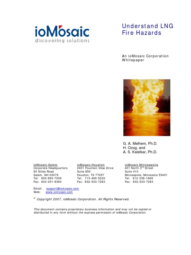 Understand LNG Fire Hazards | PDF