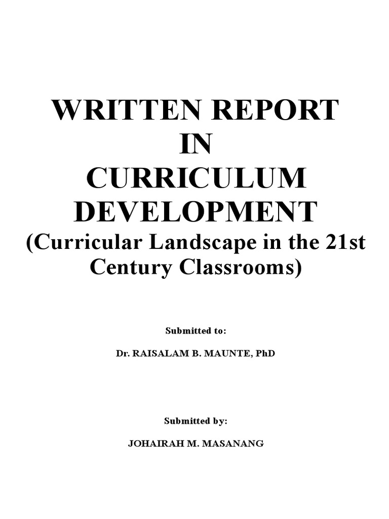 Curriculum Development | PDF
