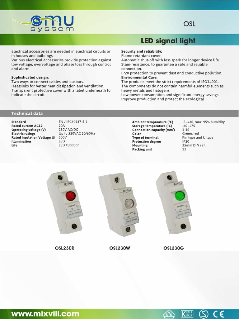 Omu-system-Indicador Luminoso Modular - EN | PDF