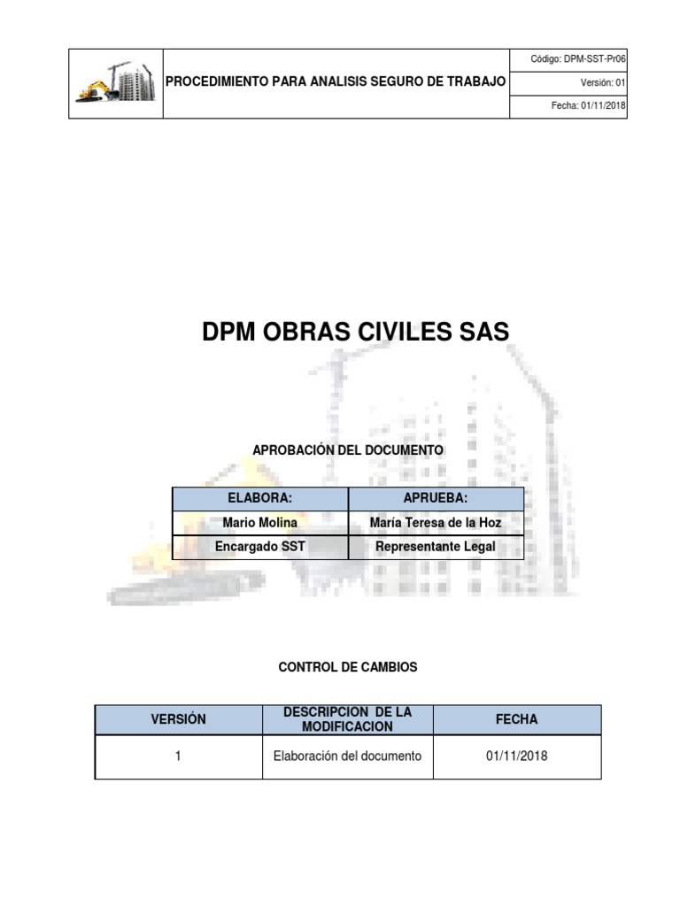 DPM-SST-Pr-06 Procedimiento AST | PDF DPM-SST-Pr-06 Procedimiento AST | PDF
