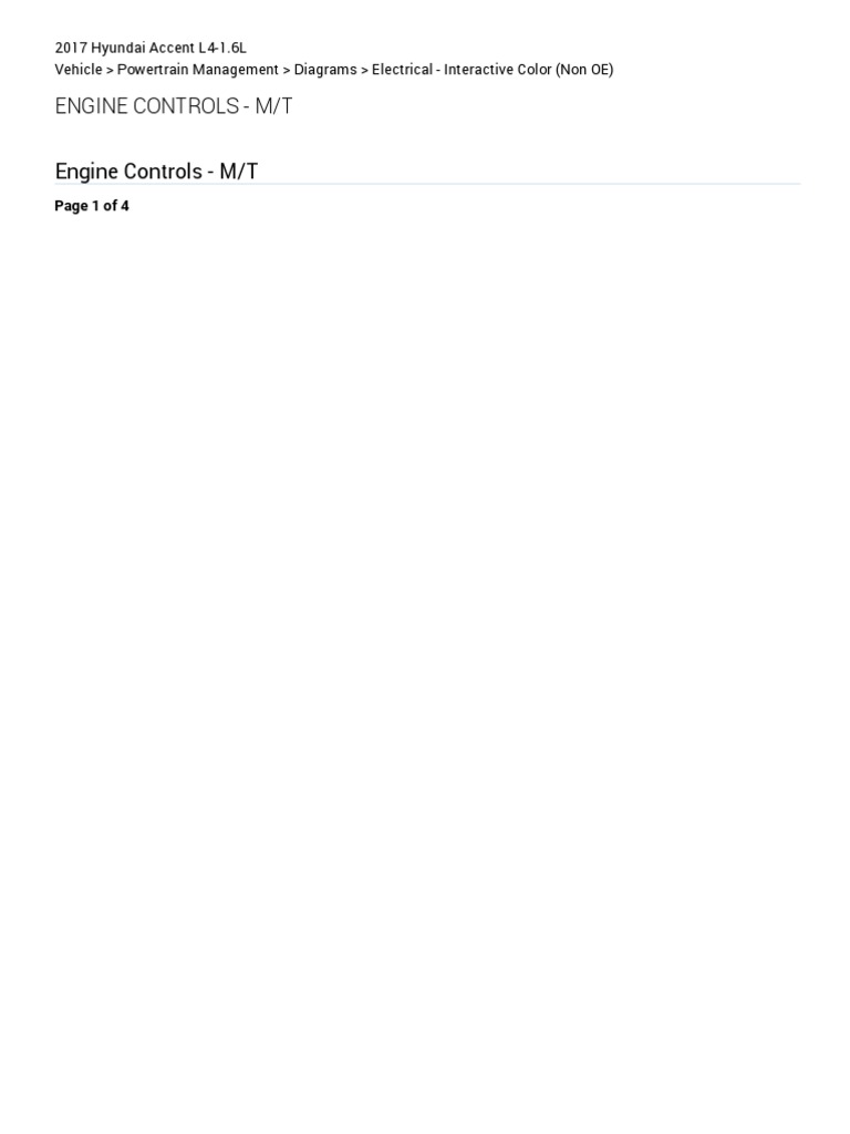 Hyundai Accent L4-1.6L Engine Controls - M - T 2017 | PDF | Throttle | Fuel Injection