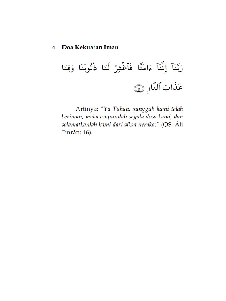 Doa Kekuatan Iman | PDF