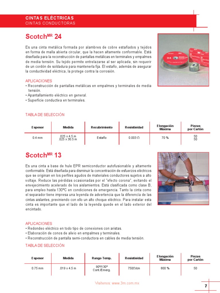 Catalogo 20 3M 13 | PDF | Aislador (Electricidad) | Física Aplicada e ...