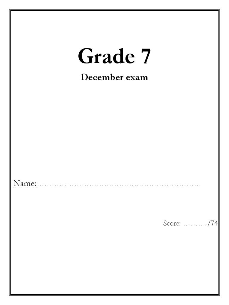Grade 7 Secondary Checkpoint Cambridge Exam Model | PDF | Elementary ...