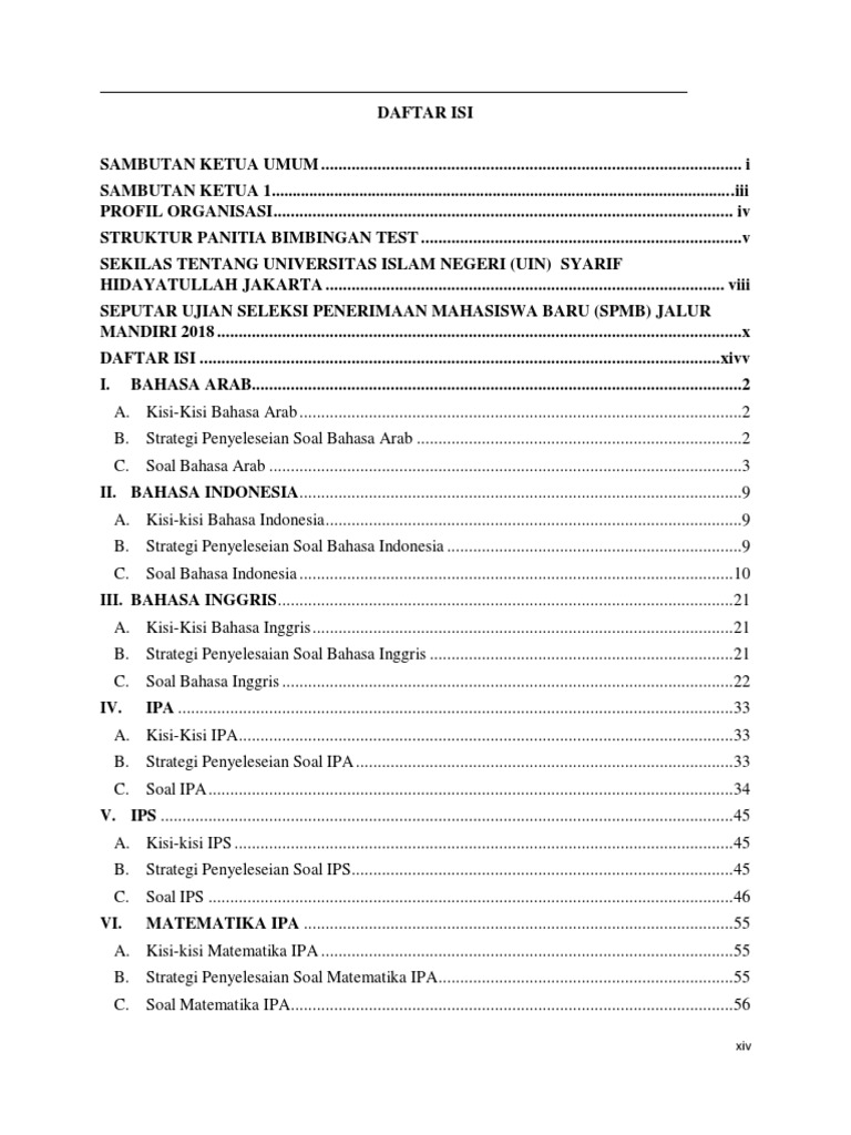 Soal Mandiri Uinjkt 2021 | PDF