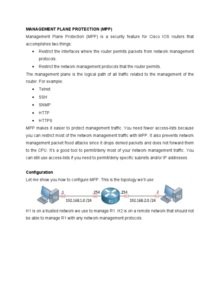 Management Plane Protection | PDF | Radius | Computer Network