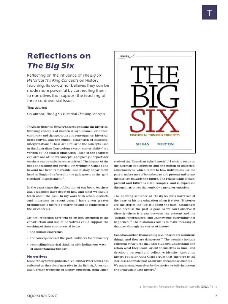 Reflections On: The Big Six | PDF | Narrative | Concept