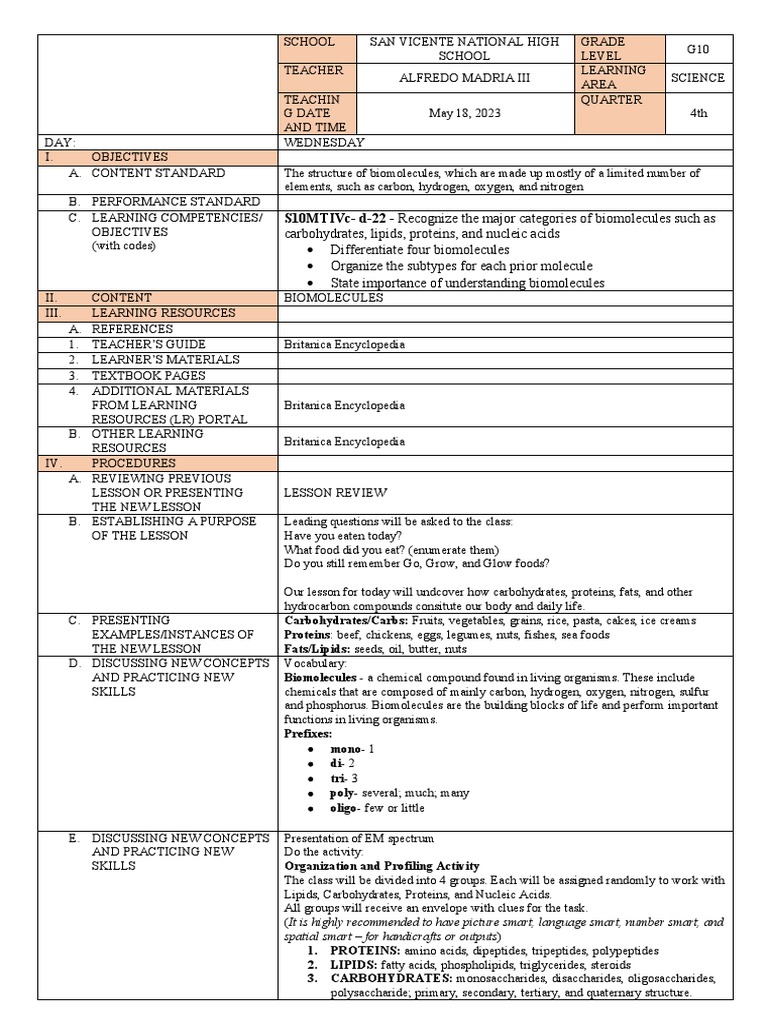 Semi-Detailed-Lesson-Plan Sample | PDF
