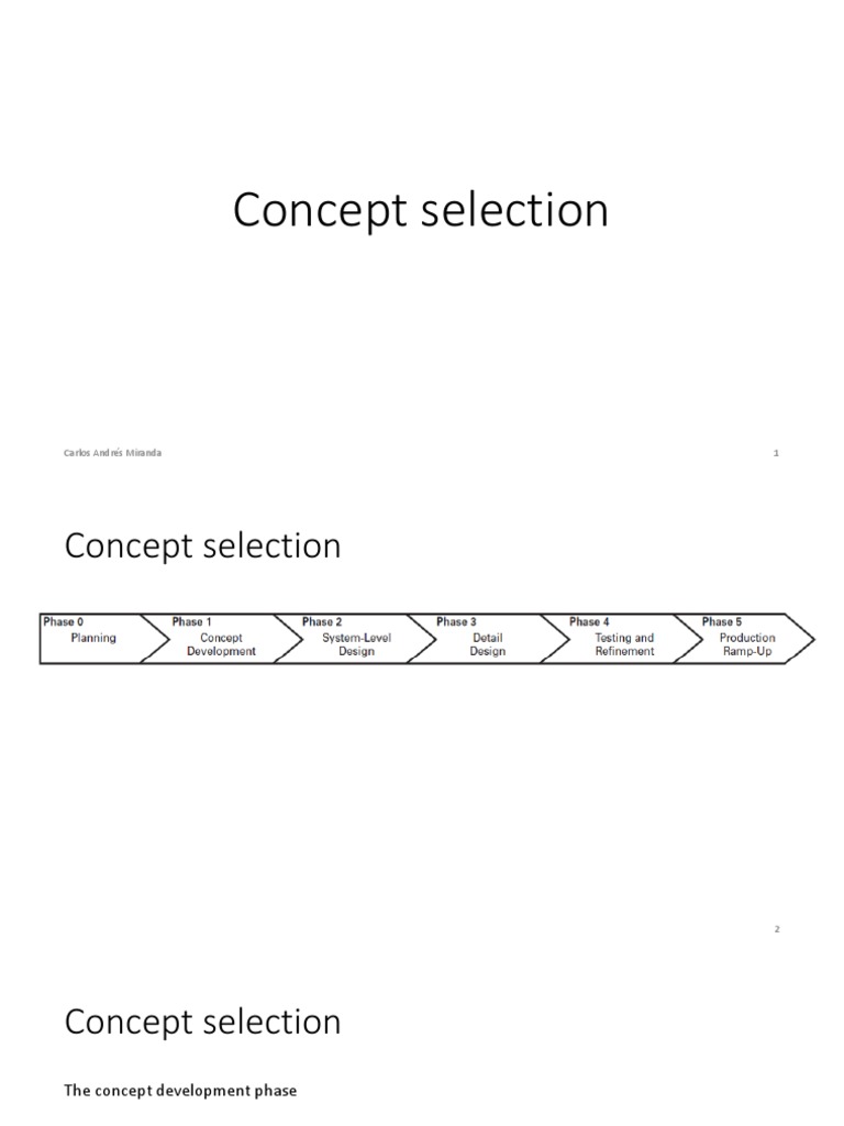 05 Concept Selection | PDF | Concept | Matrix (Mathematics)