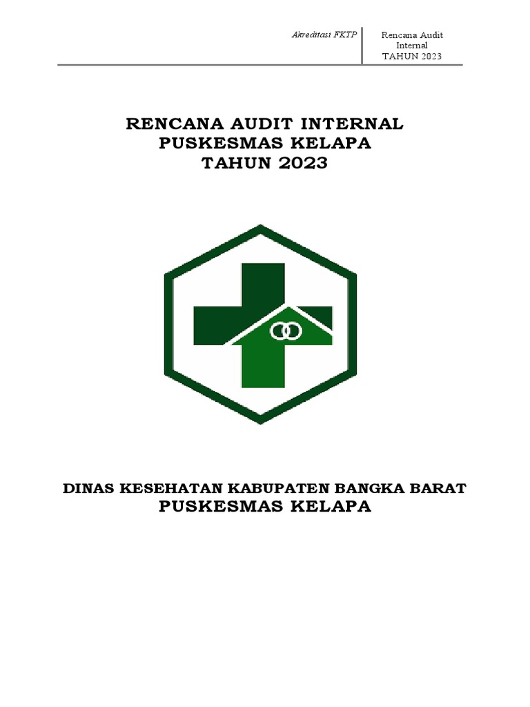 Rencana Audit Internal Puskesmas 2023 | PDF
