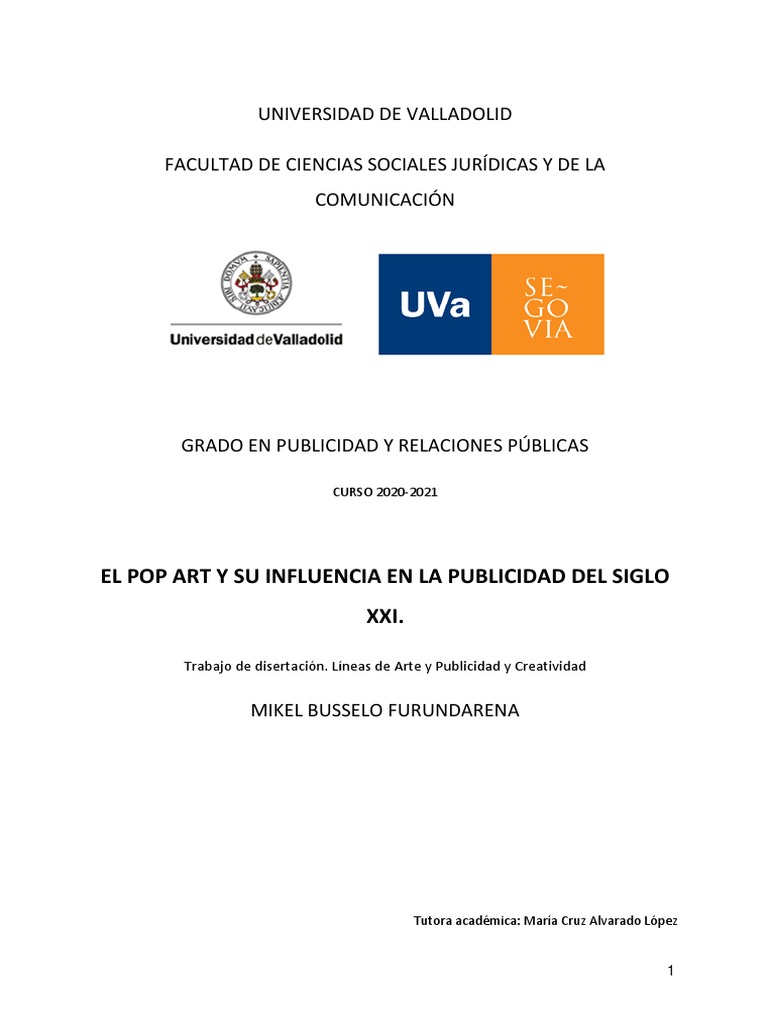 Tfg-N. 1659 | PDF | Andy Warhol | Publicidad