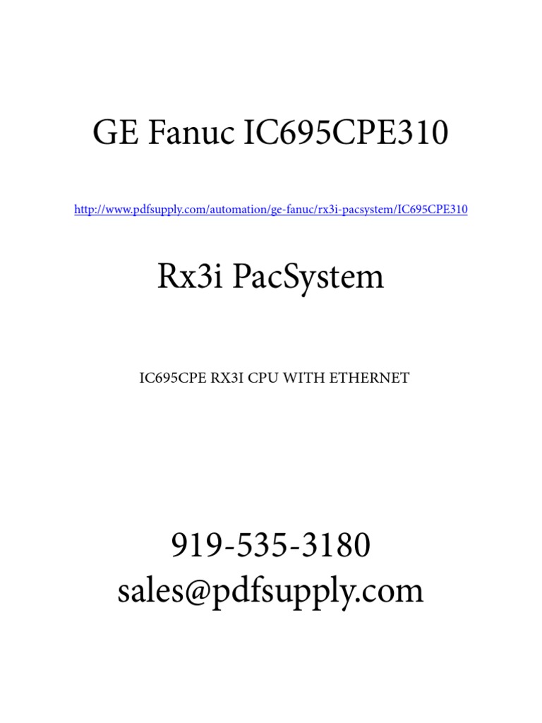 Ic 695 Cpe 310 | Download Free PDF | Programmable Logic Controller | Flash Memory