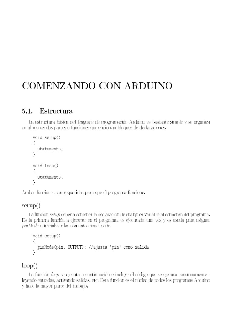 3 Estructura Sentencias Arduino | PDF