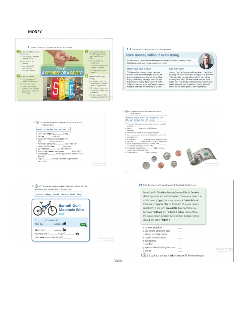 Vocabulary Ingles 4 - Money | PDF