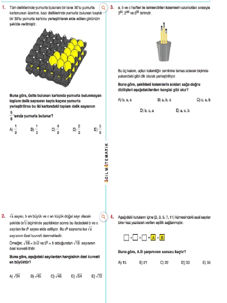 Acil Mat Deneme | PDF