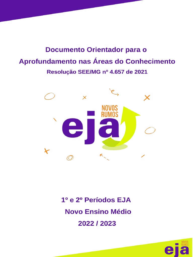 Documento Orientador para o Aprofundamento Nas Áreas Do Conhecimento ...