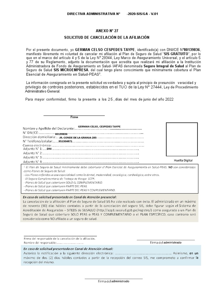 Anexo 27 Sis | PDF | Gobierno | Justicia