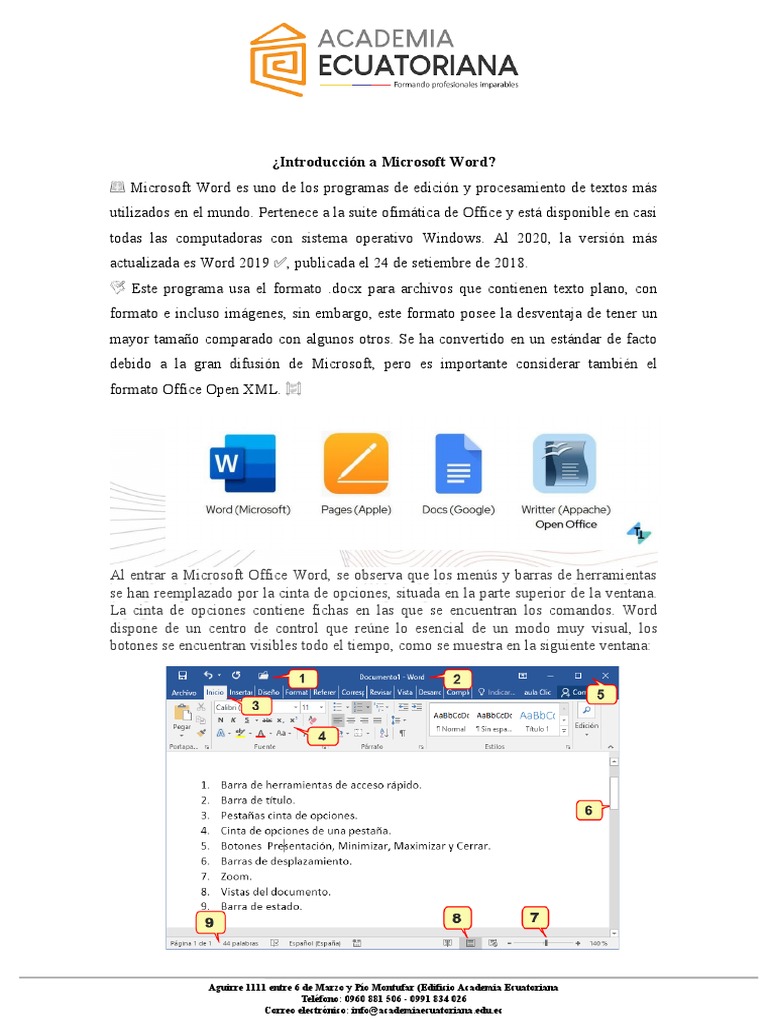 Introduccion A Microsoft Word | Descargar gratis PDF | Microsoft Windows | Microsoft Word