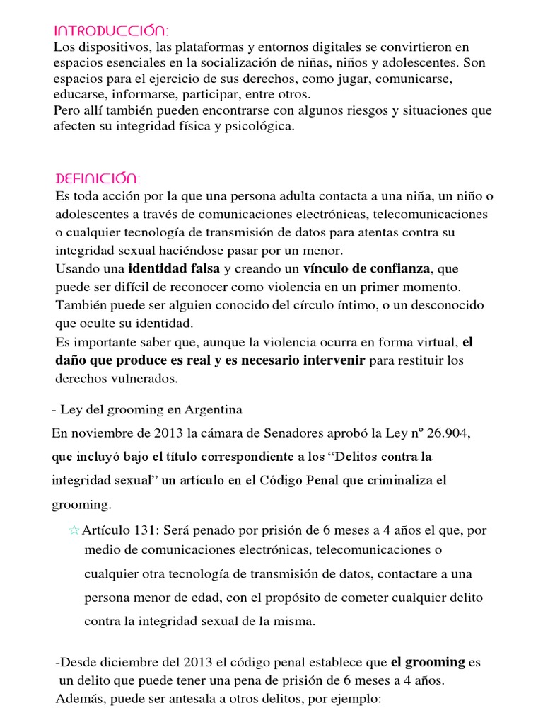 Grooming El Posta | PDF | Psicología Social | Crímenes