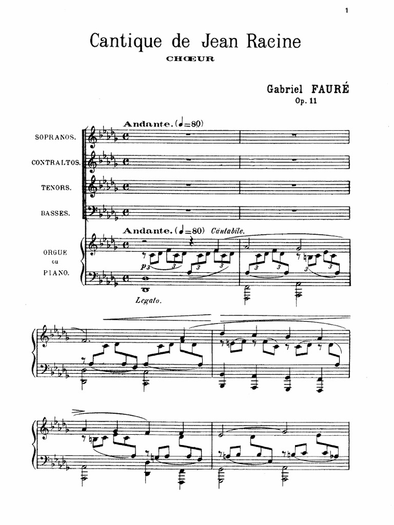 Cantique de Jean Racine | PDF