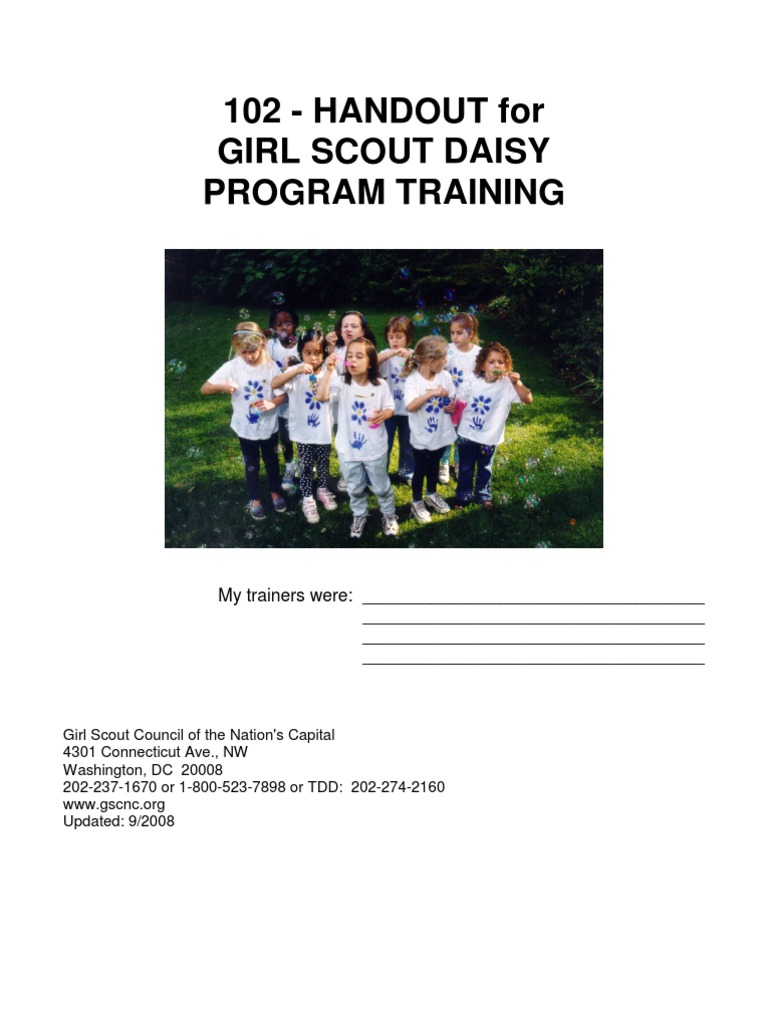 102 Daisy Handout | PDF | Scouting