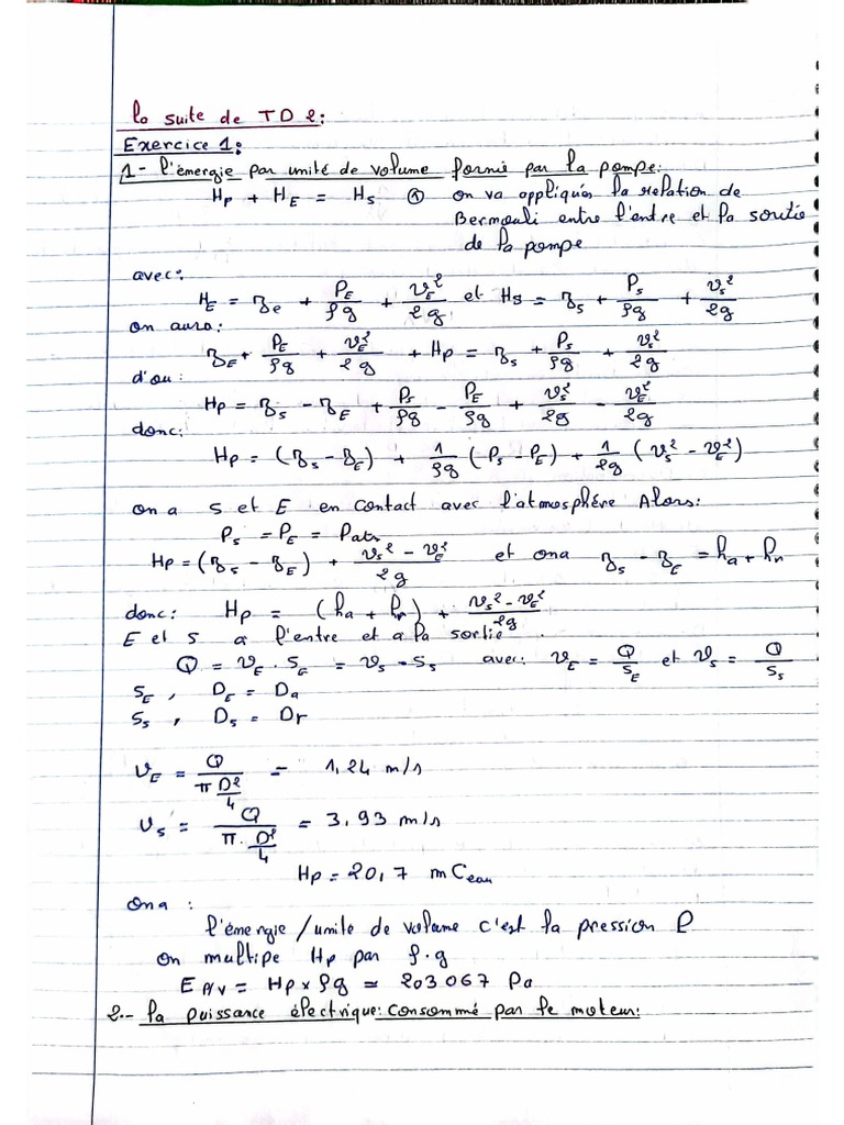 Correction TD Hydraulique | PDF