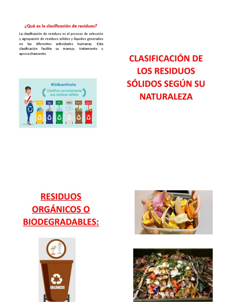 Qué Es La Clasificación de Residuos | PDF