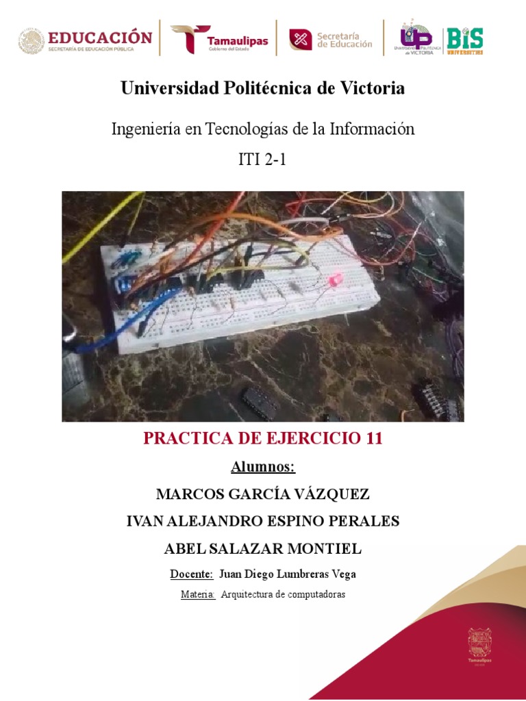 Reporte.-Ejercicio 11 | PDF | Puerta lógica | Resistencia Eléctrica y Conductancia
